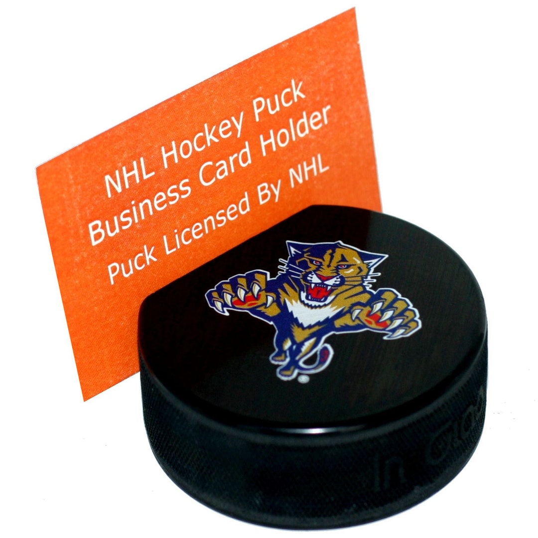 Florida Panthers Throwback Logo Basic Series Hockey Puck Business Card ...
