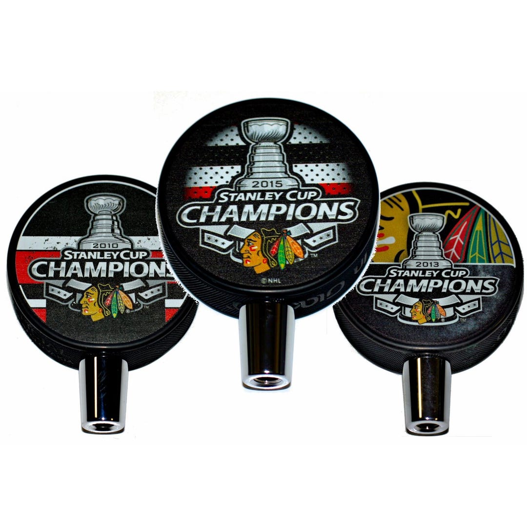 Chicago Blackhawks Stanley Cup Champions Hockey Puck Beer Tap Handle ...