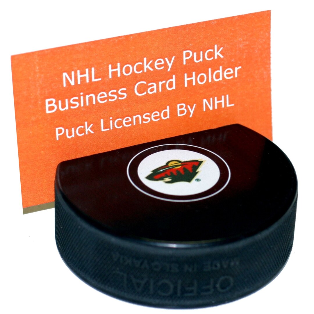 Minnesota Wild Autograph Series Hockey Puck Business Card Holder - Etsy