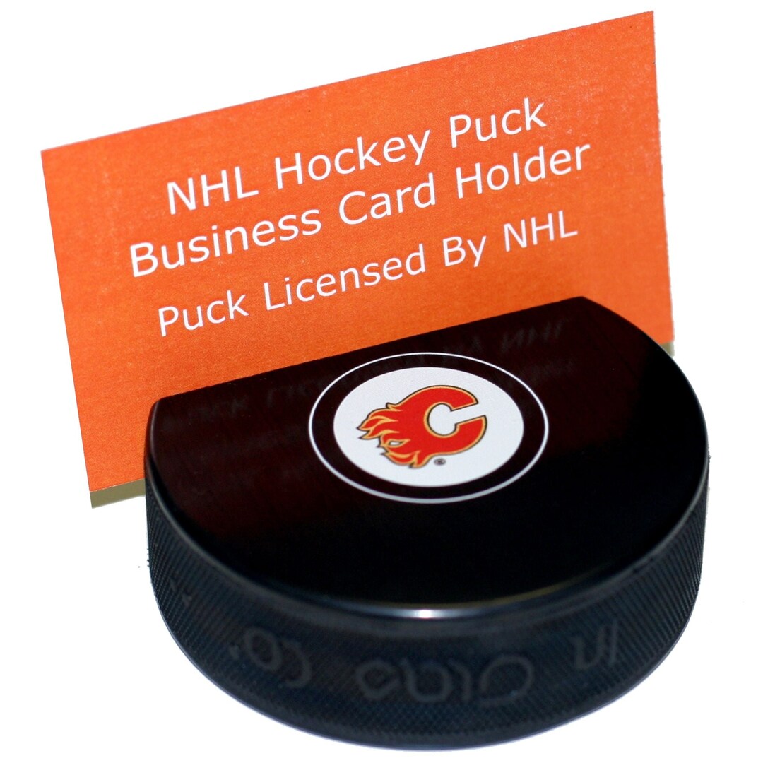 Calgary Flames Autograph Series Hockey Puck Business Card Holder - Etsy