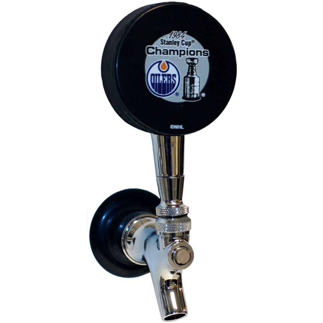 Edmonton Oilers 1984 Stanley Cup Champions Hockey Puck Beer Tap Handle ...