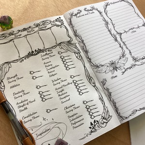 Customisable Character Sheet Notebook A5 TTRPG Dnd Book - Etsy