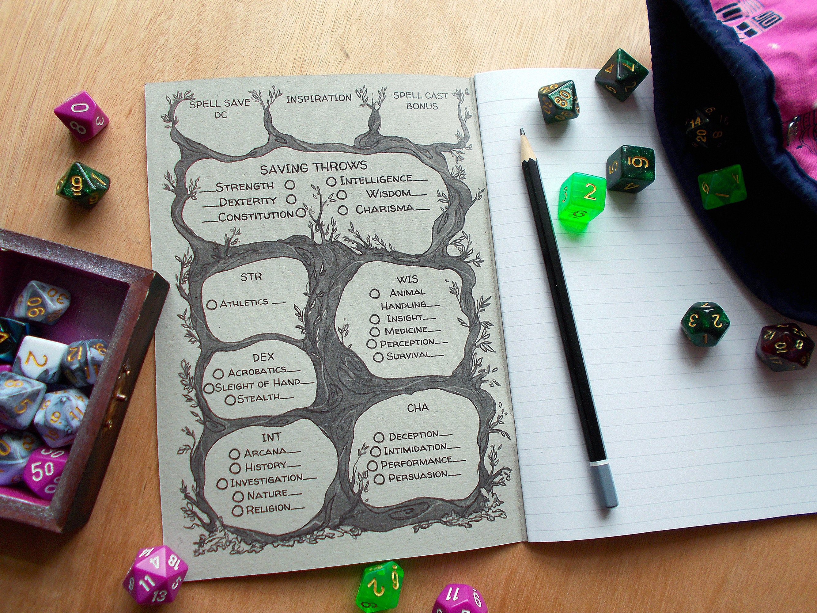 Character Sheet Notebook Grey Customisable A5 | Etsy UK