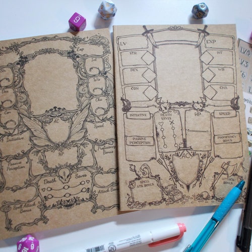 Dnd 5e Character Sheet | Etsy