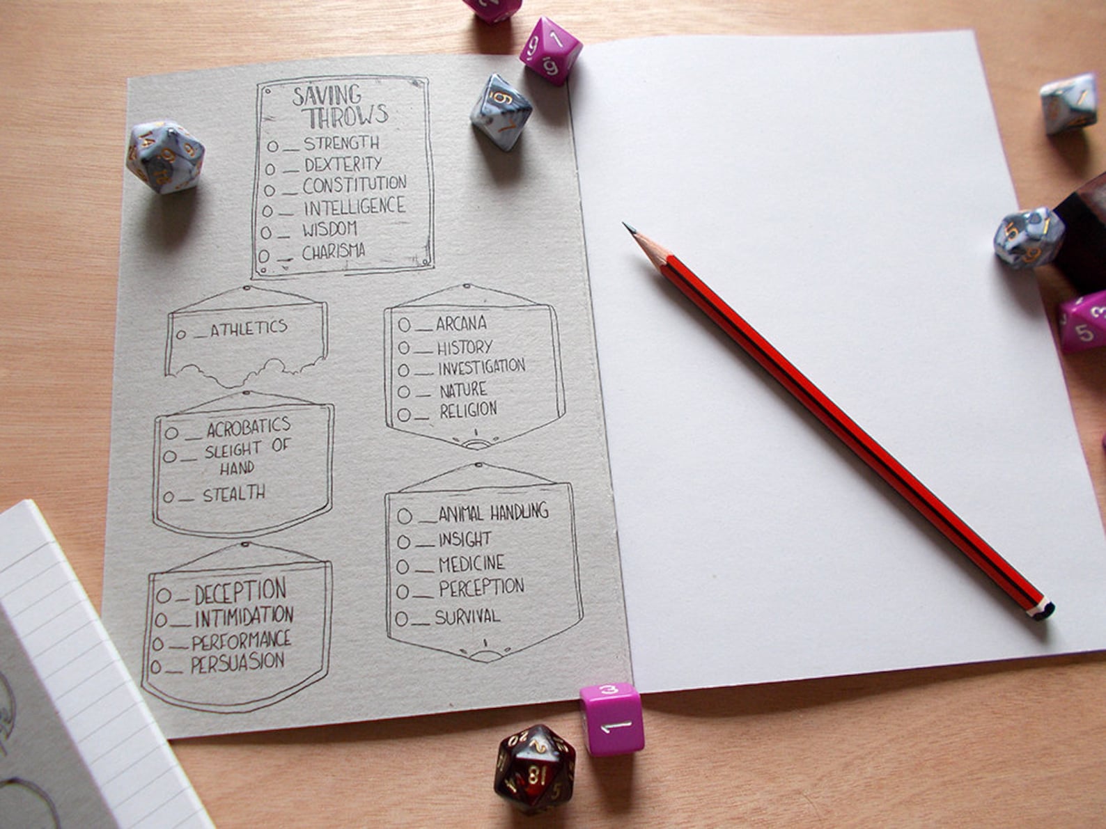 Character Sheet Notebook Grey Customisable A5 - Etsy