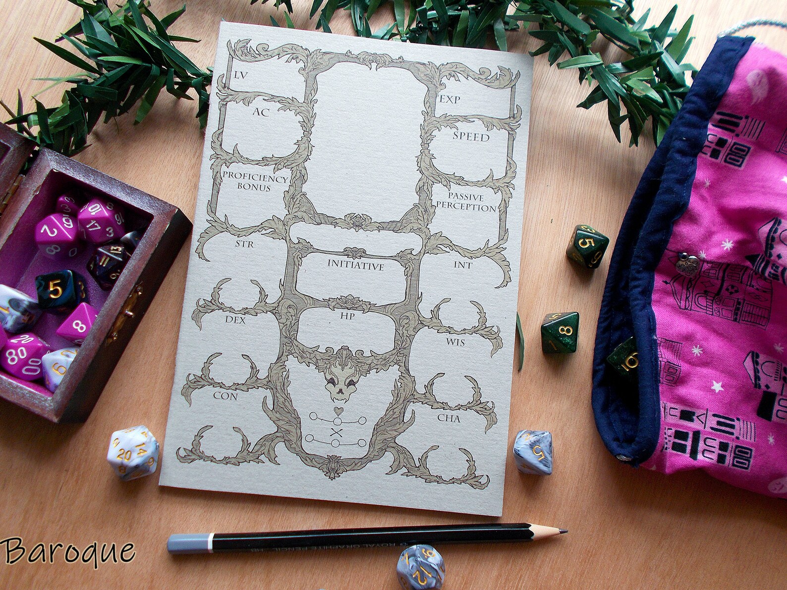 Character Sheet Notebook Grey Customisable A5 - Etsy