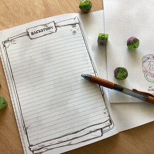 Customisable Character Sheet Notebook A5 TTRPG Dnd Book - Etsy