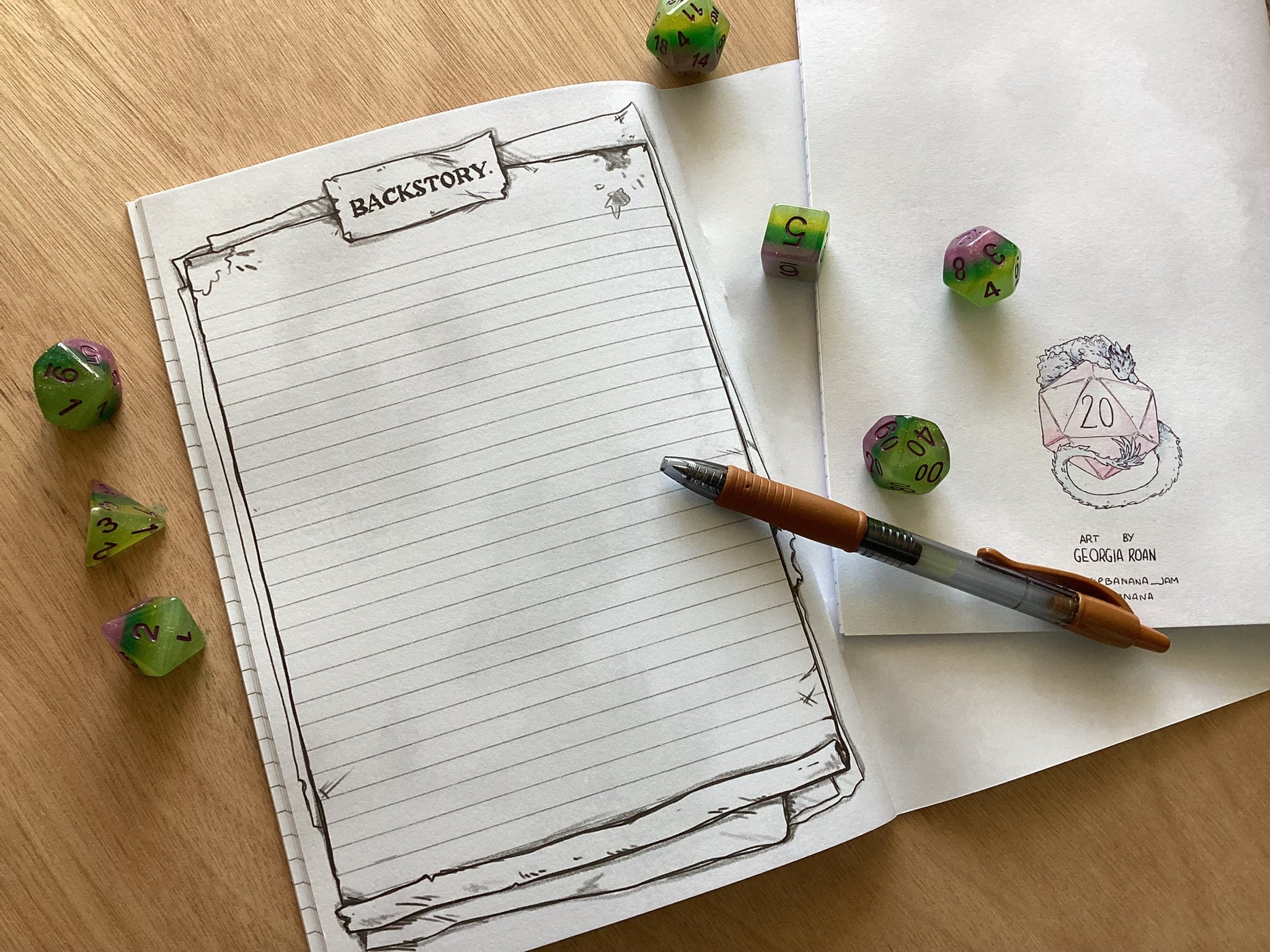 Customisable Character Sheet Notebook A5 TTRPG Dnd Book - Etsy UK