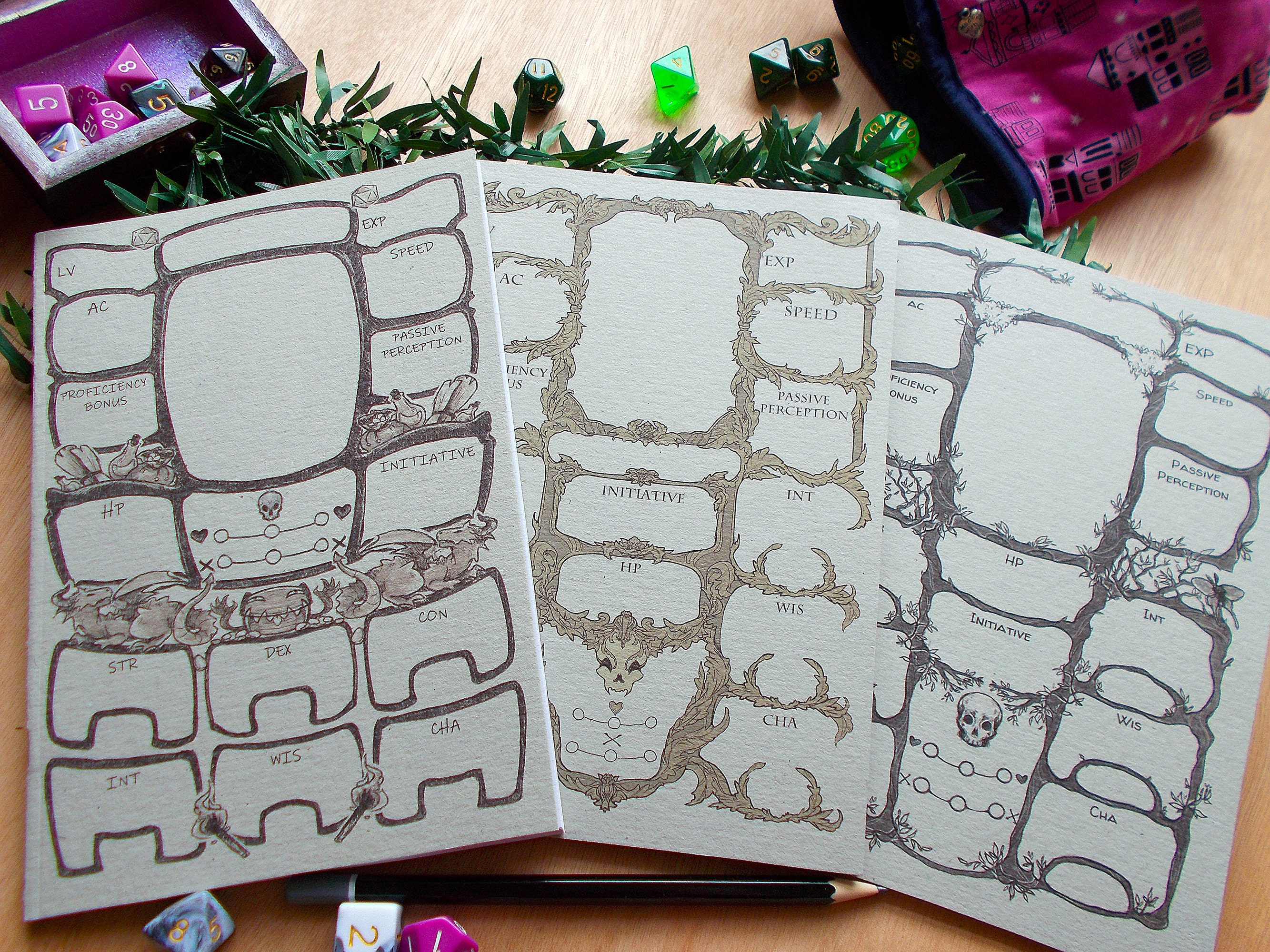 Character Sheet Notebook Grey Customisable A5 - Etsy UK