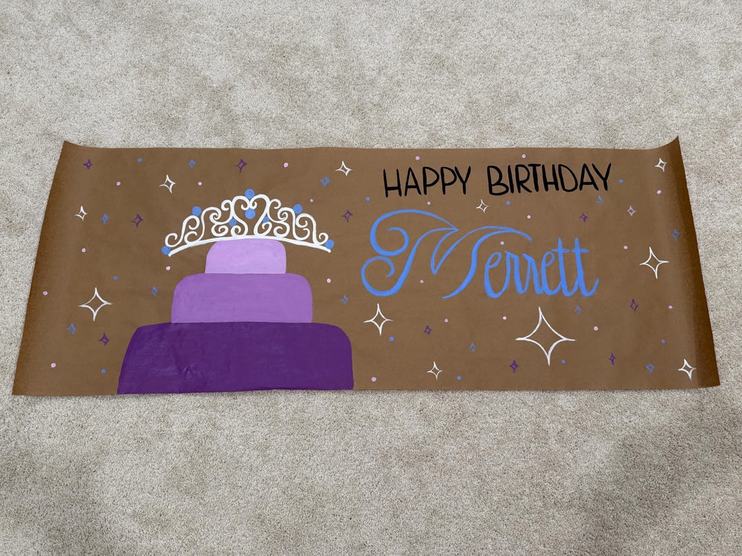 Custom Drag Brunch Birthday Banner, Handpainted Birthday Banner, Kraft ...