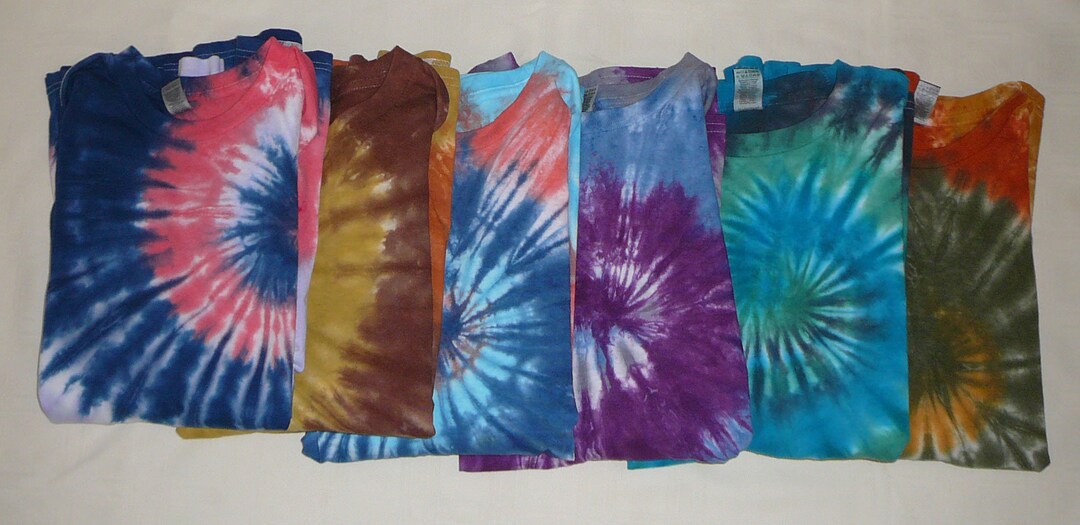 Adult Medium Long Sleeve Tie Dyed Shirts Spiral Design - Etsy
