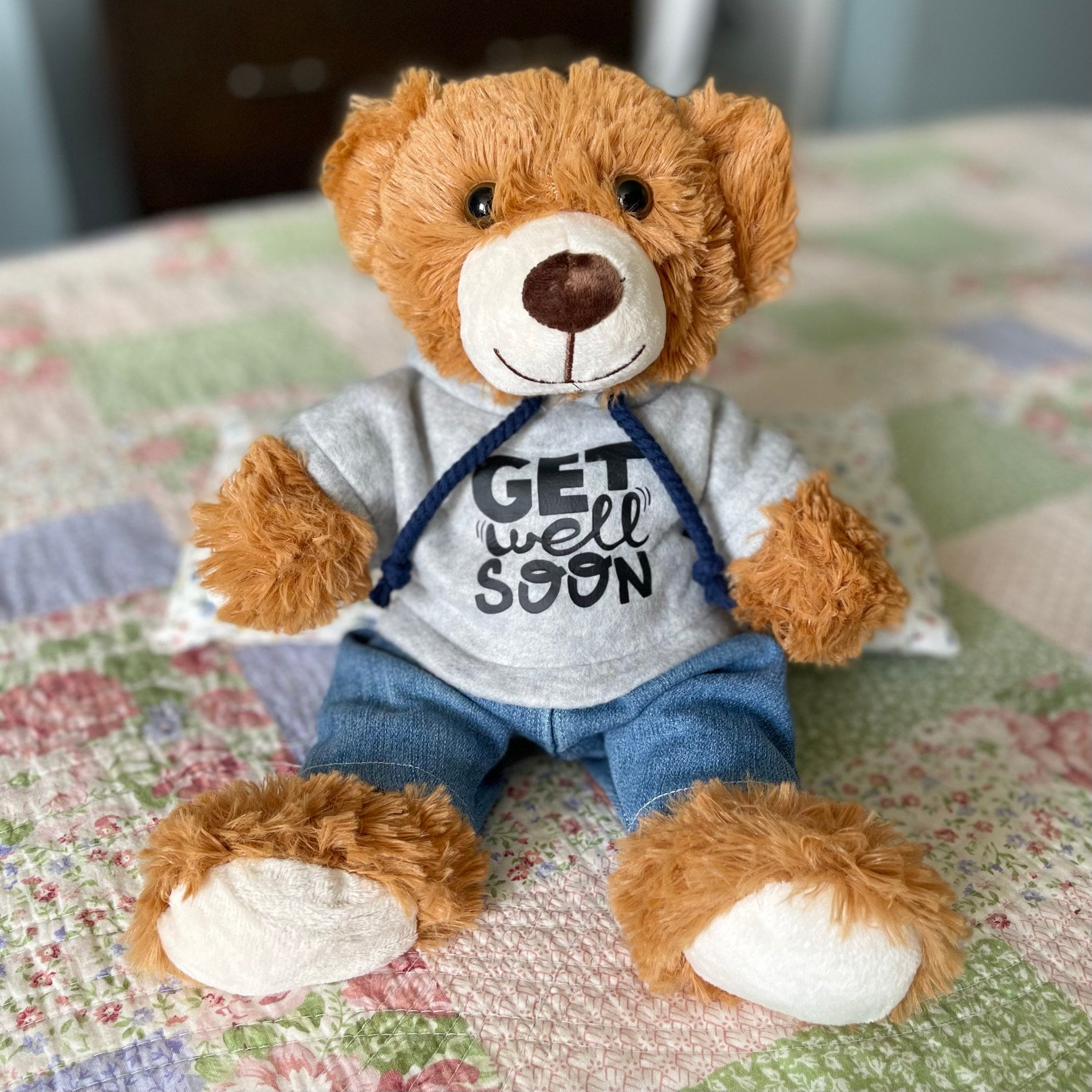 Get Well Soon Personalized Teddy Bear, Custom Teddy Bear, Teddy Bear ...