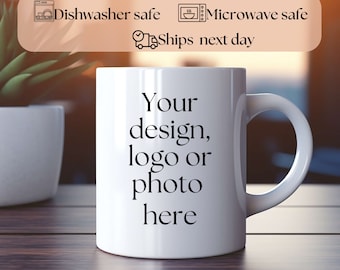 Personalized Coffee Mug With Text, Pastel Heart Pattern Customized Mug ...