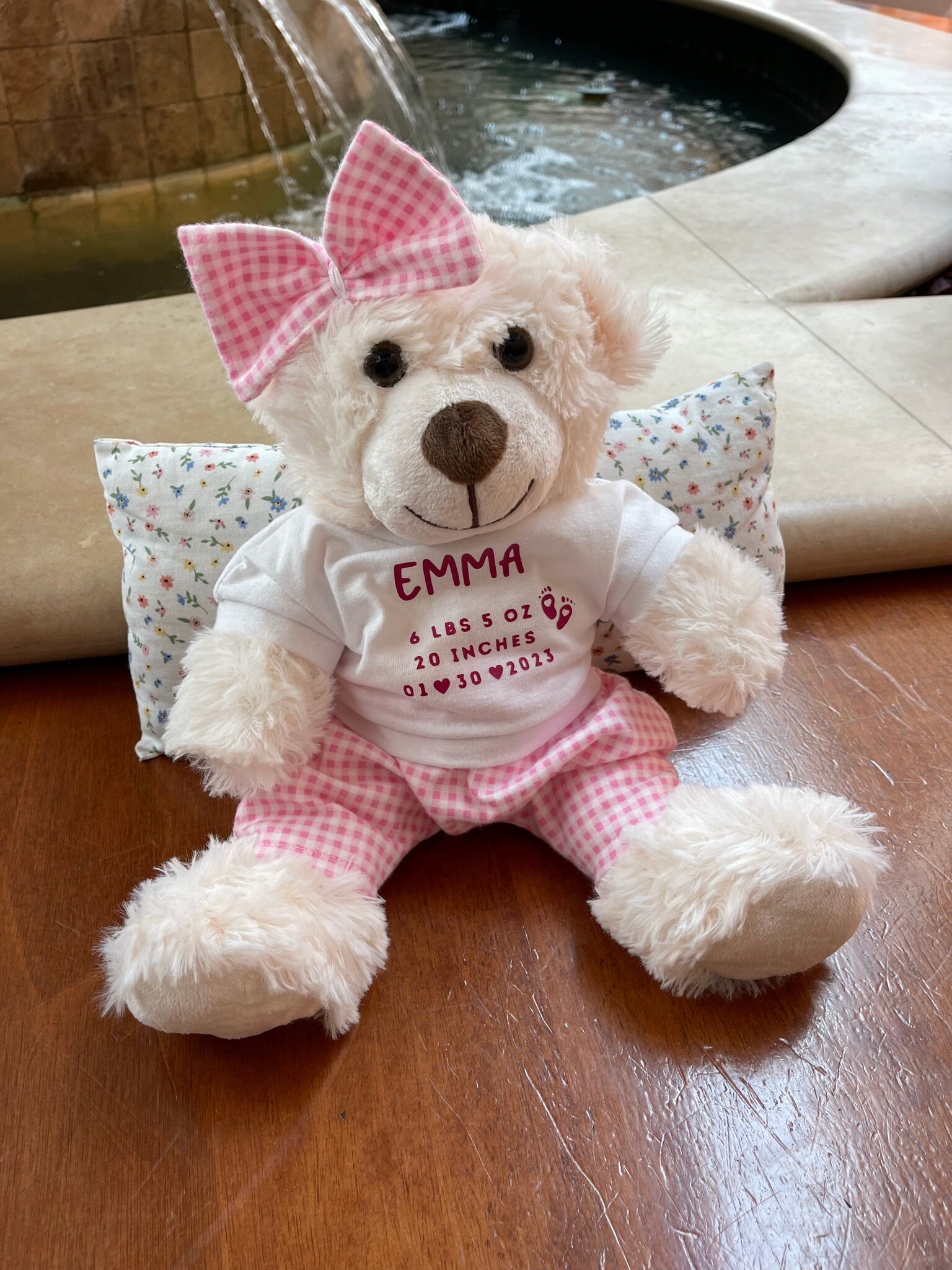 Baby Announcement Teddy Bear, Custom Baby Birth Stats Bear, Birth ...