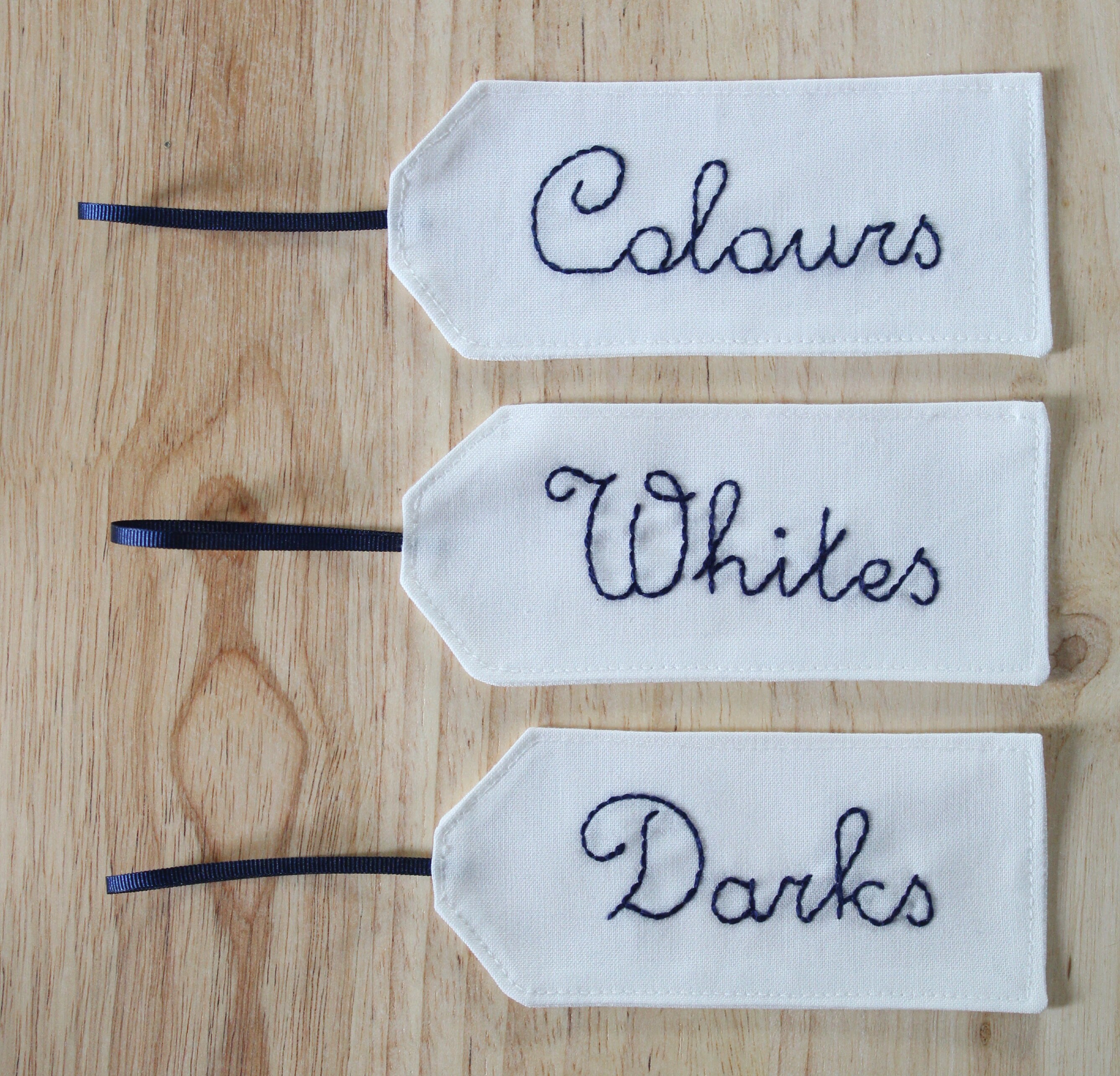 Hand Embroidered Name Tag Label Christmas Stocking Tag | Etsy