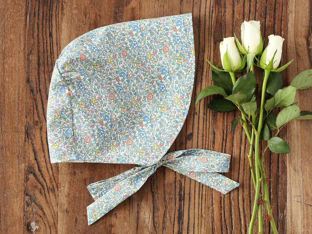 Cotton Bonnet With Ties - Summer Hat - Made With Liberty Fabrics Tana ...