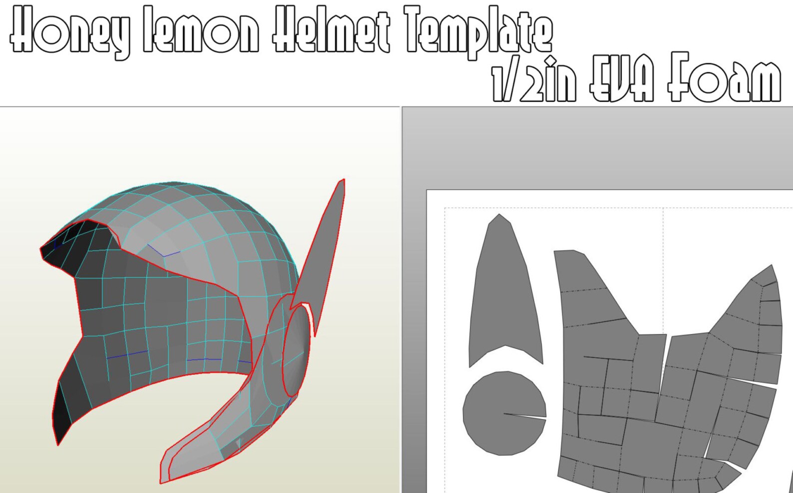 Honey Lemon Helmet Template for EVA Foam - Etsy