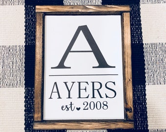 Established Home Decor, Farmhouse Decoration, Custom Established Wall ...