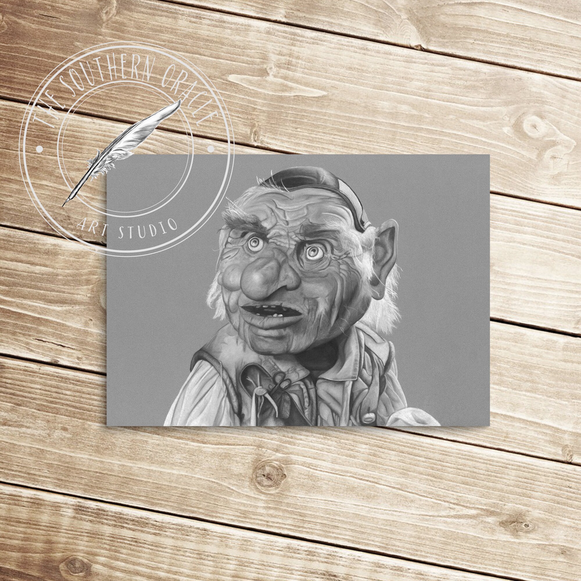 HOGGLE Print Reproduction of Original Pastel Drawing / Labyrinth / Jim ...