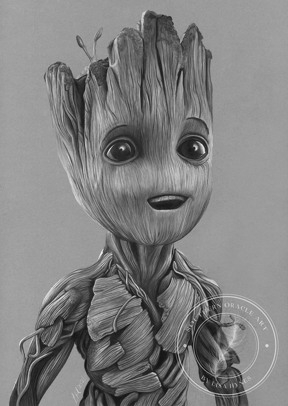 BABY GROOT Print Reproduction of Original Drawing Marvel / Groot / Baby ...