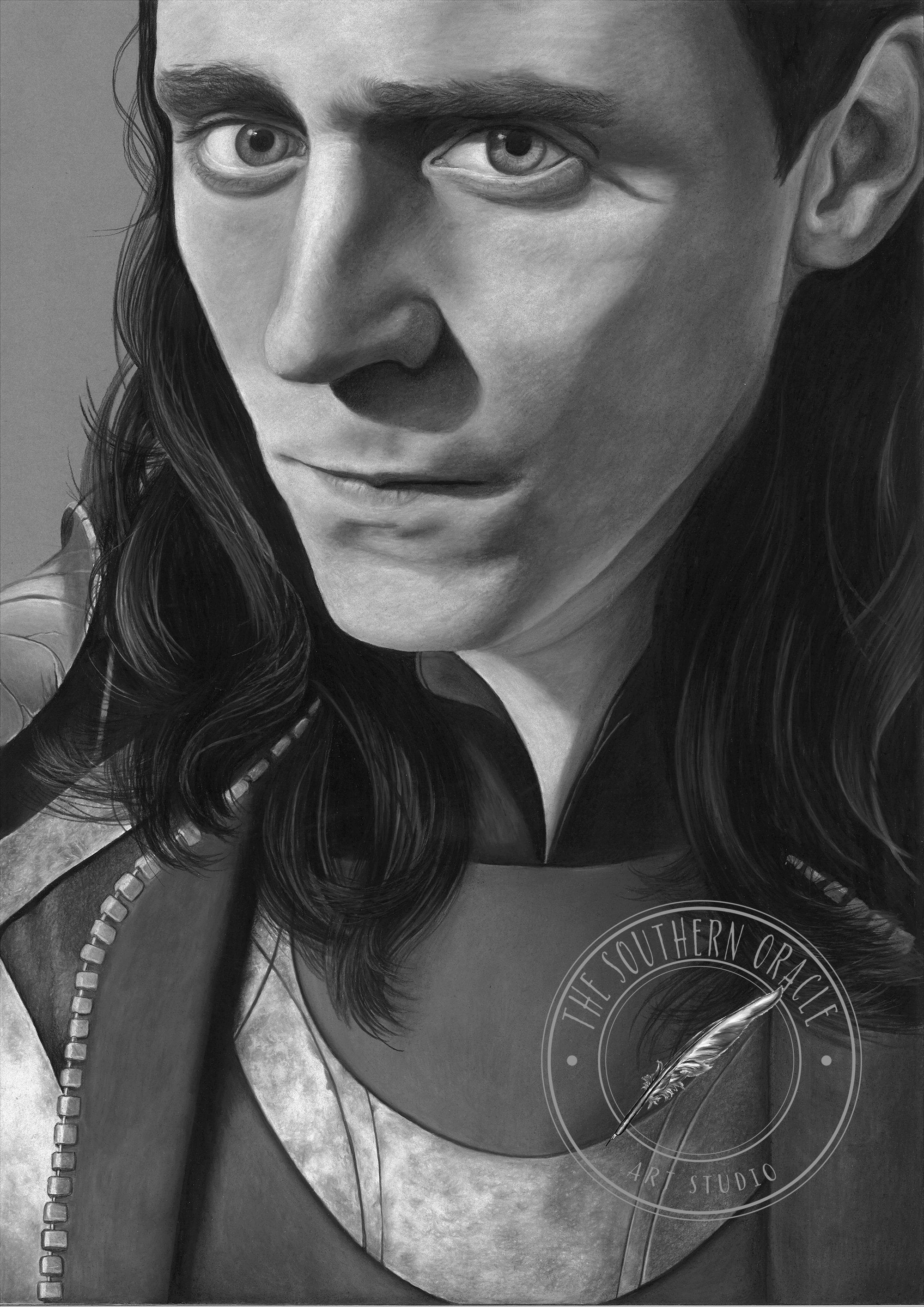 Loki Black And White Portrait