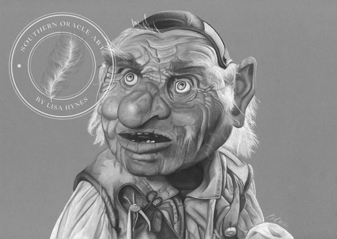 HOGGLE Print Reproduction of Original Pastel Drawing / Labyrinth / Jim ...