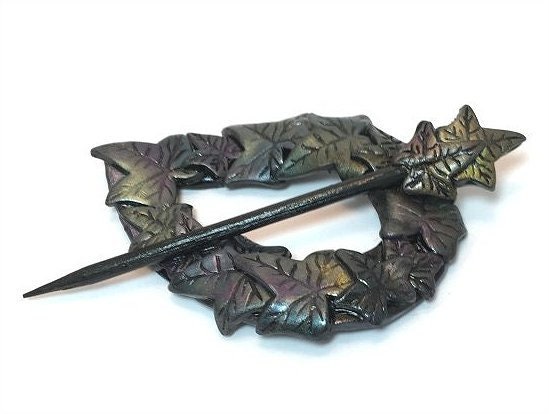 Barrett or Shawl Pin. Polymer Clay Hand Made Unique Hair Barrett or ...