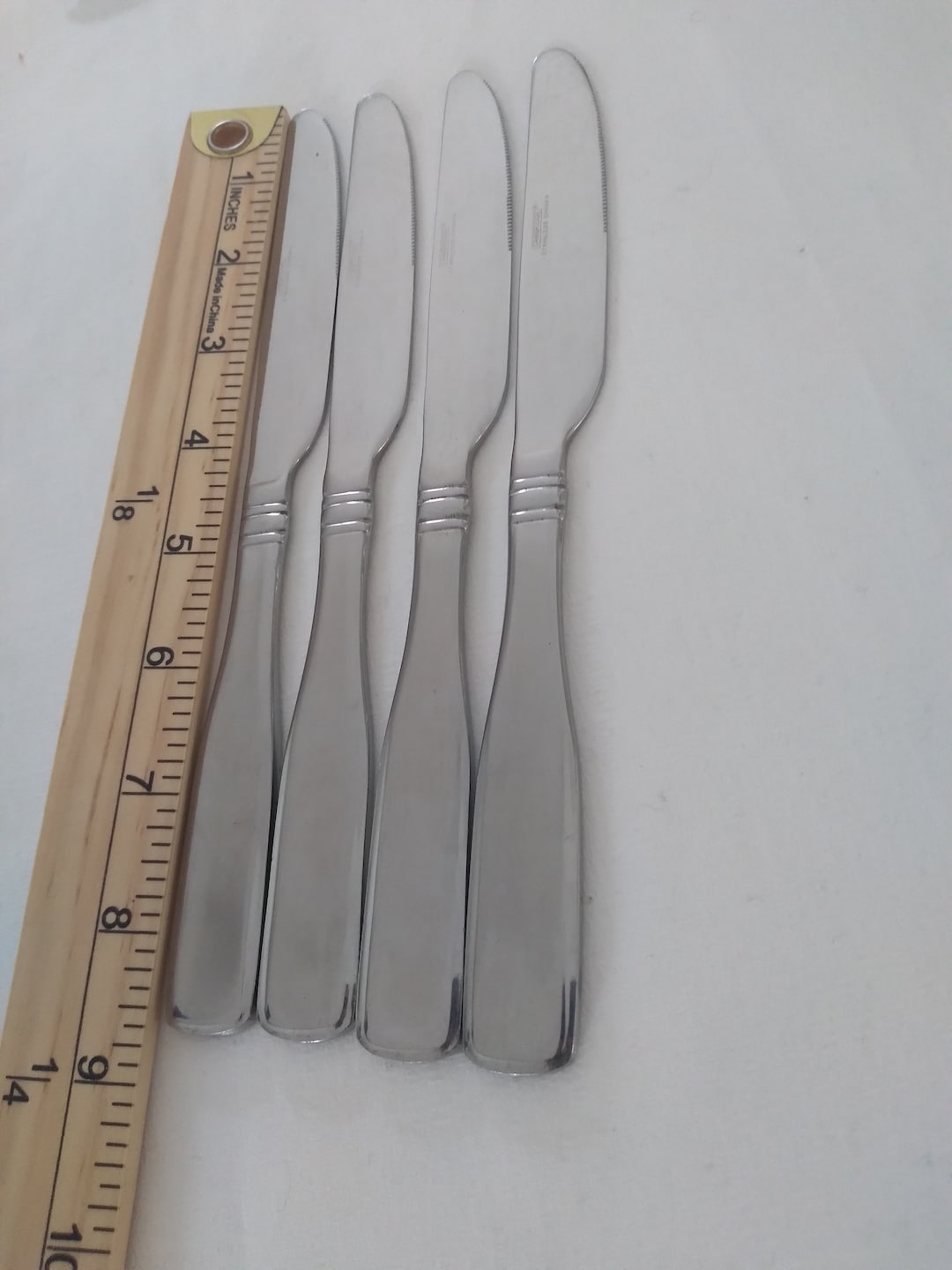 Cambridge Nina 4 Dinner Knives Glossy Stainless Flatware - Etsy