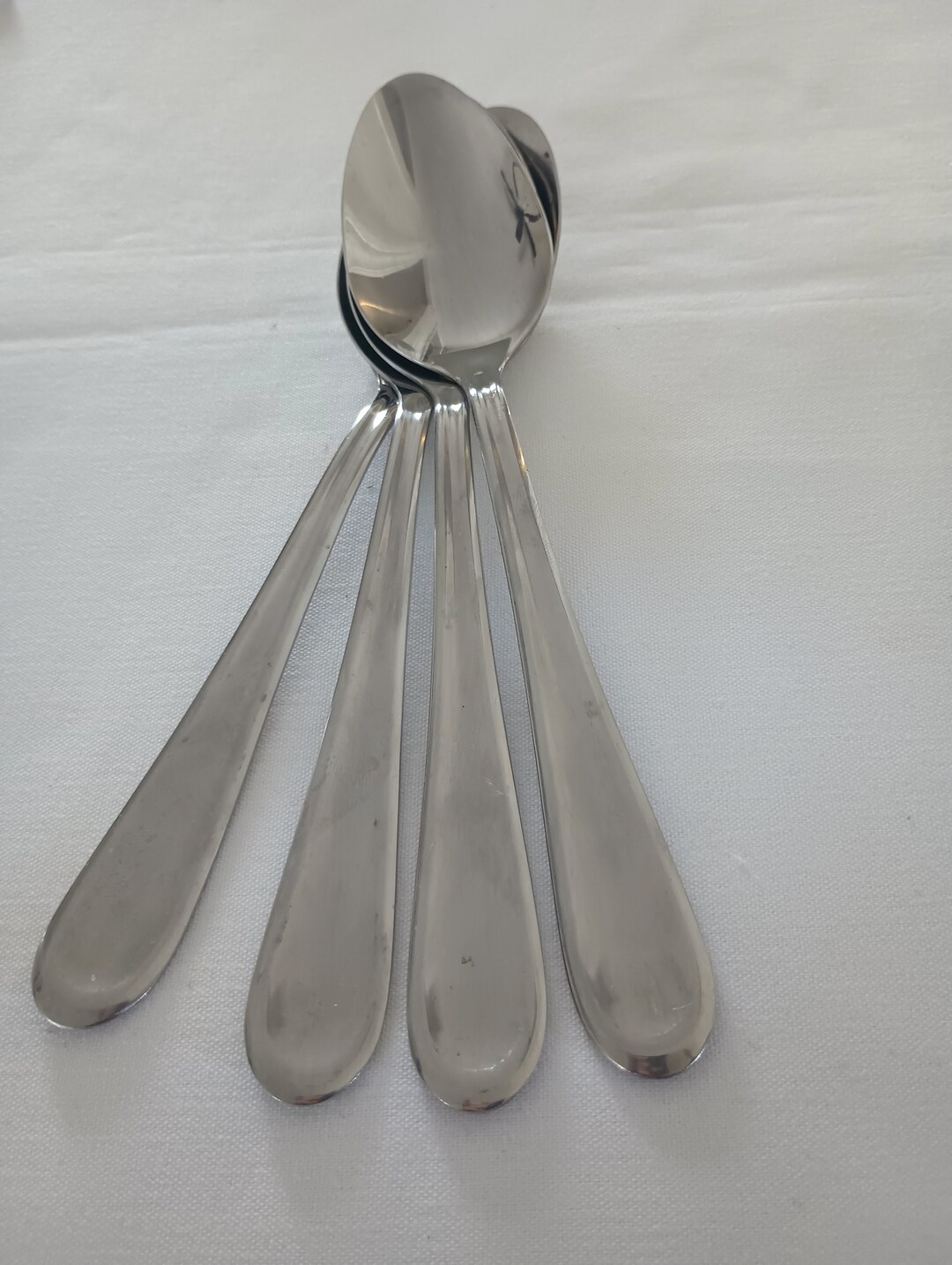 Hampton Forge CLARK Stainless Flatware 4 Soup Spoons - Etsy