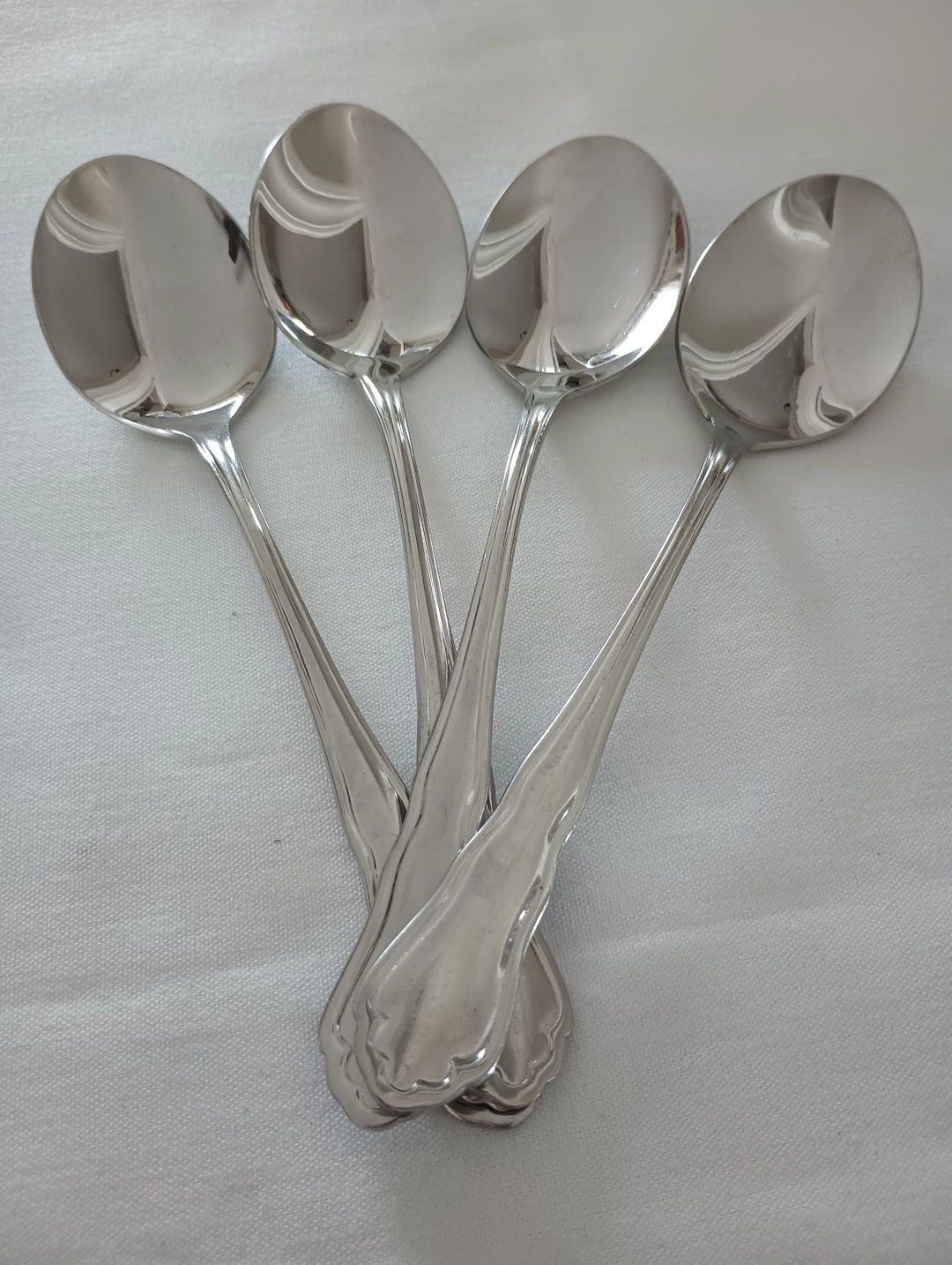 Paul Wirths 4 Soup Spoons Glossy Stainless Steel - Etsy