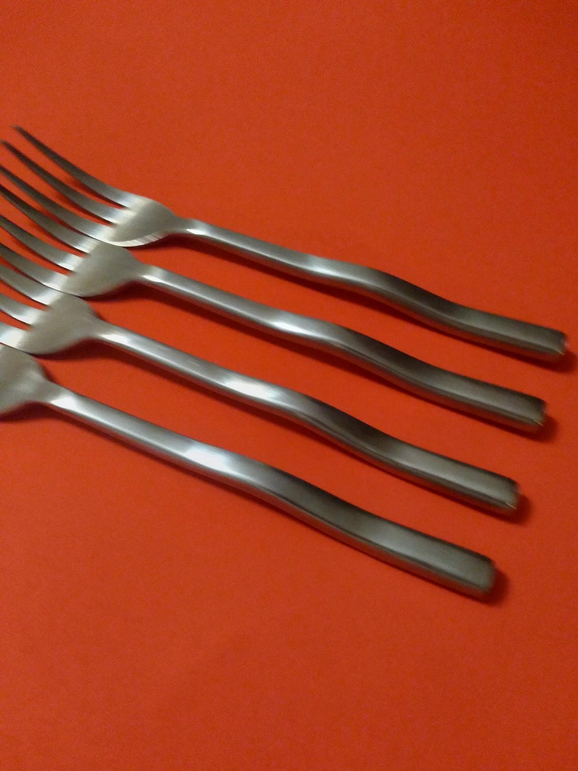 Hampton Slope Stainless Steel Flatware 4 Dinner Forks - Etsy