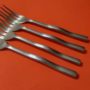 Hampton Slope Stainless Steel Flatware 4 Dinner Forks - Etsy