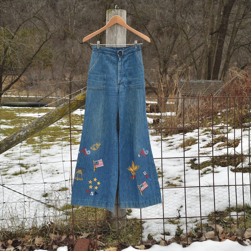 Embroidered Jeans - Etsy