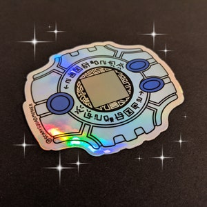 Holographic Digivice Stickers | Etsy