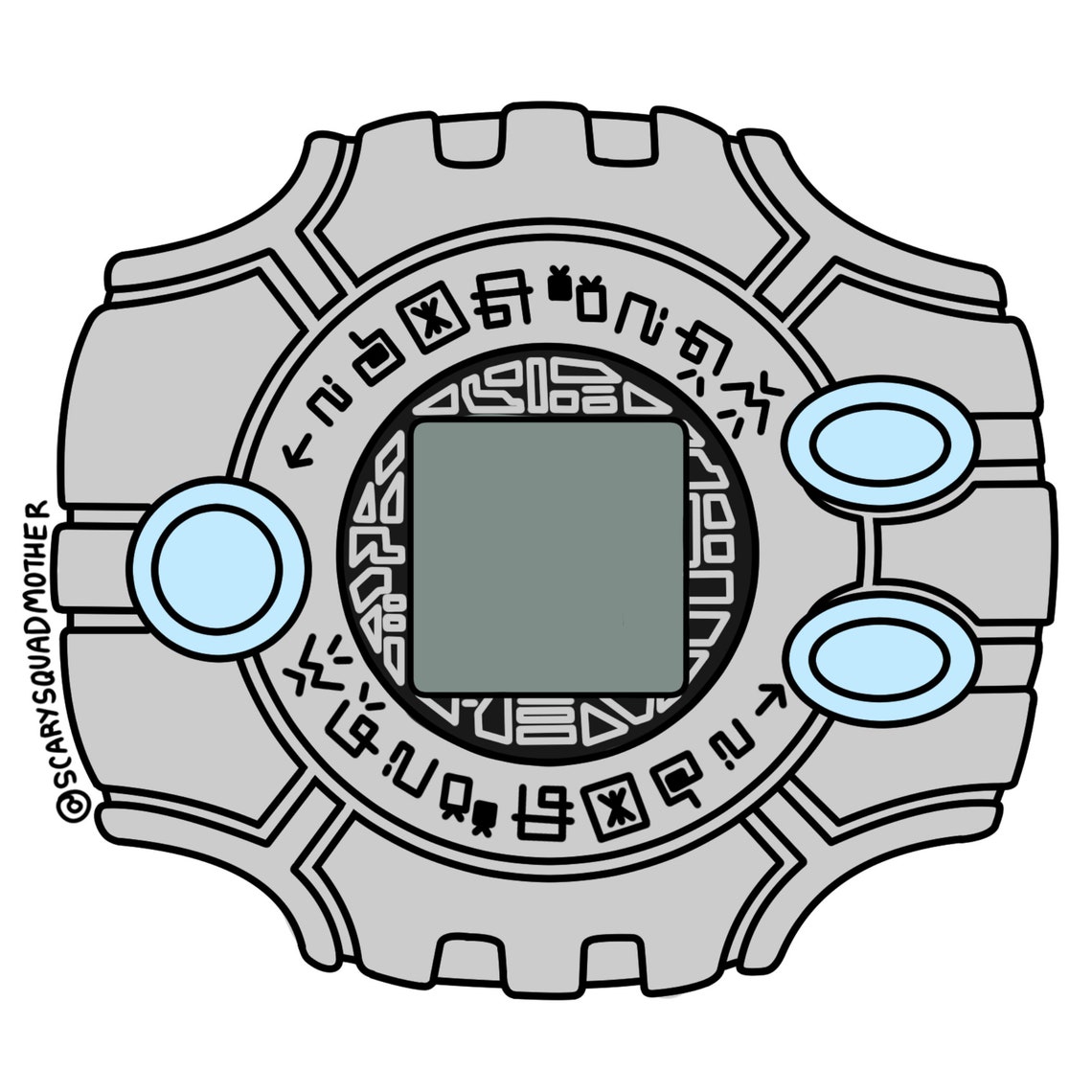 Holographic Digivice Stickers - Etsy