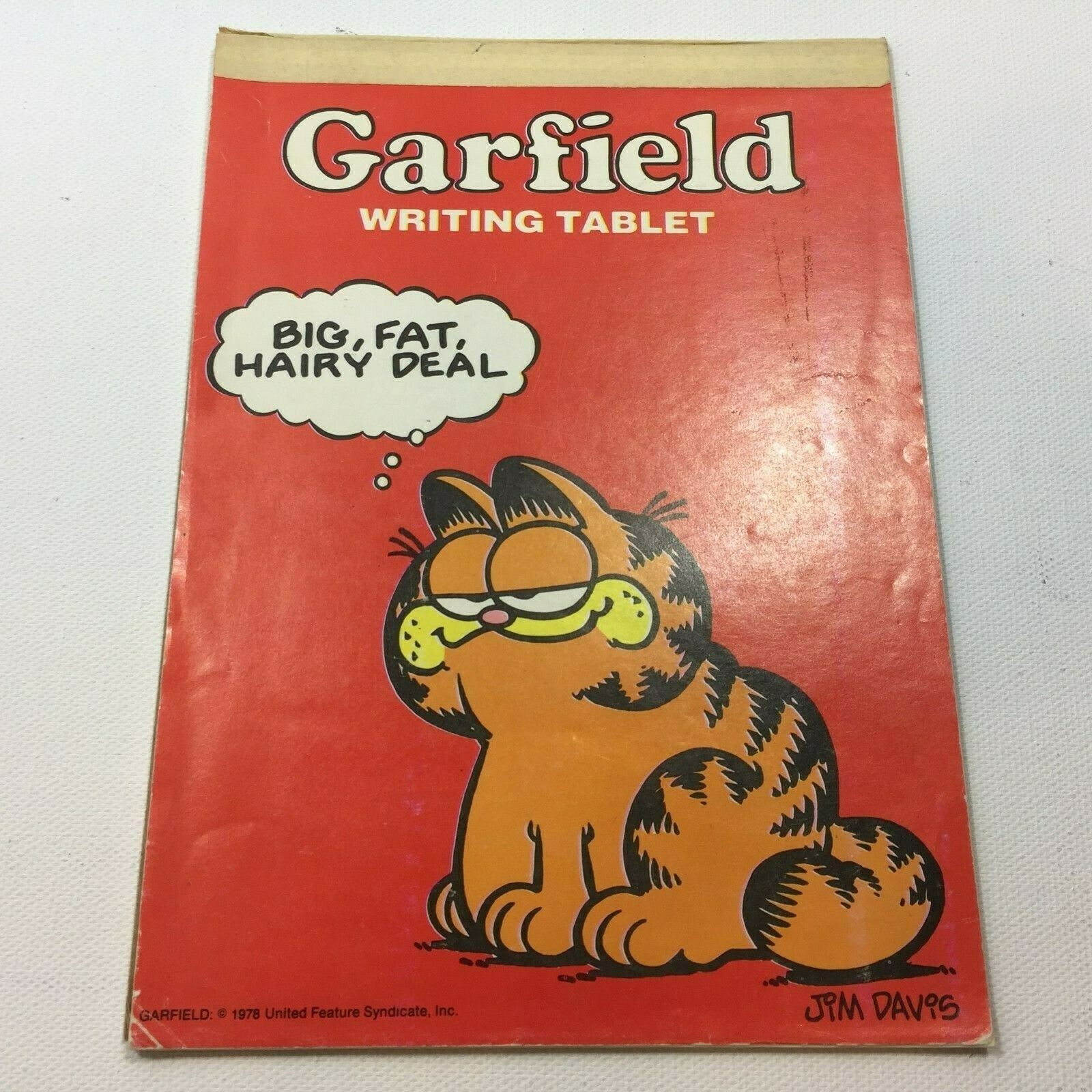 Vintage Garfield Writing Tablet Note Pads to Do Get Organized Lined ...