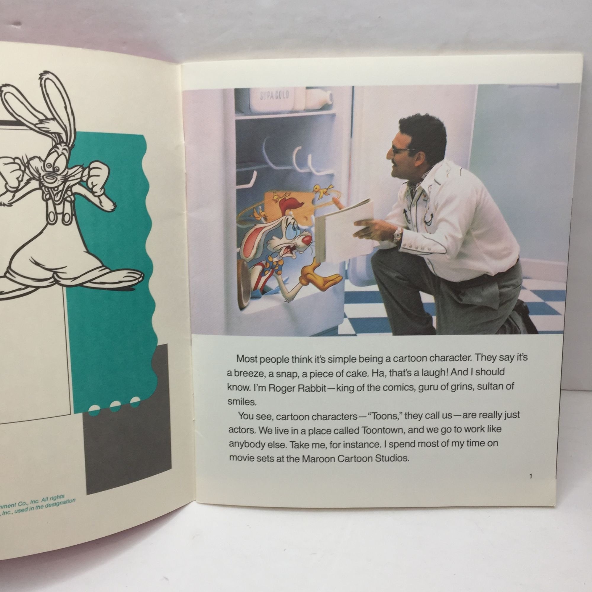 Vintage Disney Who Framed Roger Rabbit Story Book Music Photos Motion ...