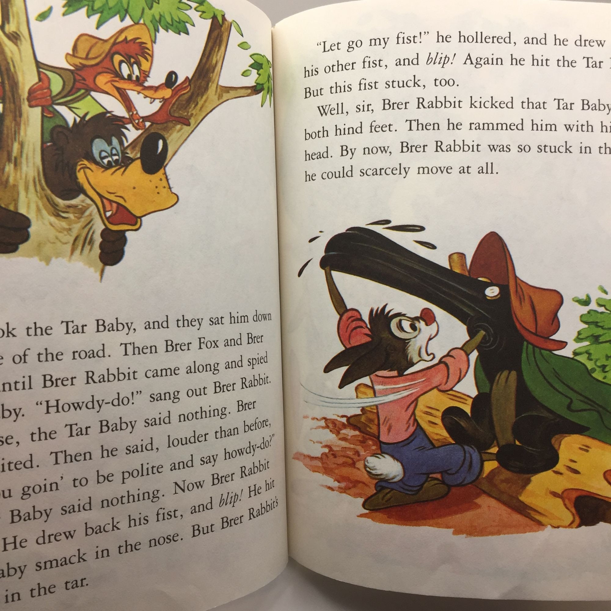 Vintage Little Golden Disney's Uncle Remus Brer Rabbit Tar Baby Laughin ...