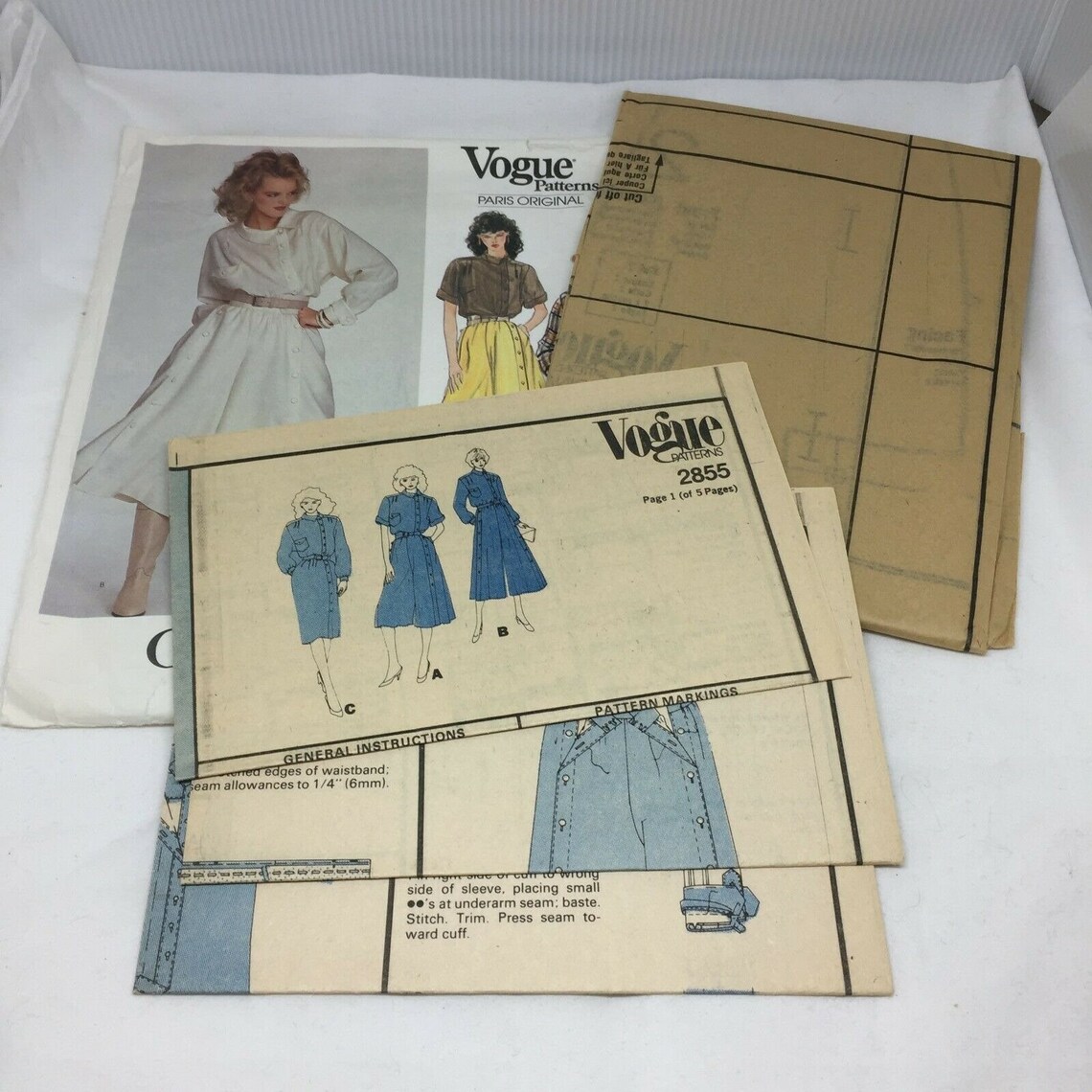 Vintage Vogue Patterns Paris Original Chloe 2855 Culottes Top Dress ...