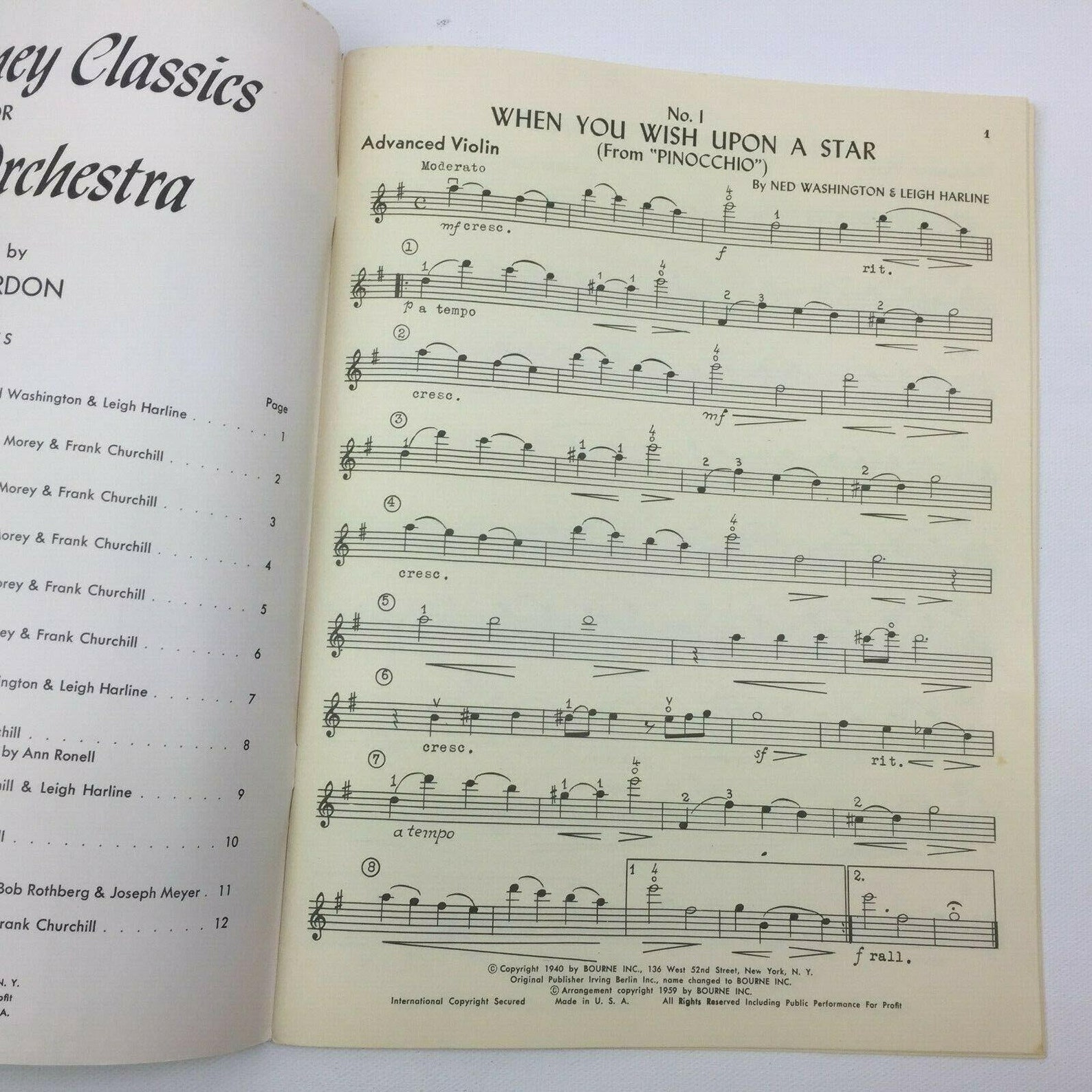 Walt Disney Classic Songs Advanced Violin Sheet Music For | Etsy