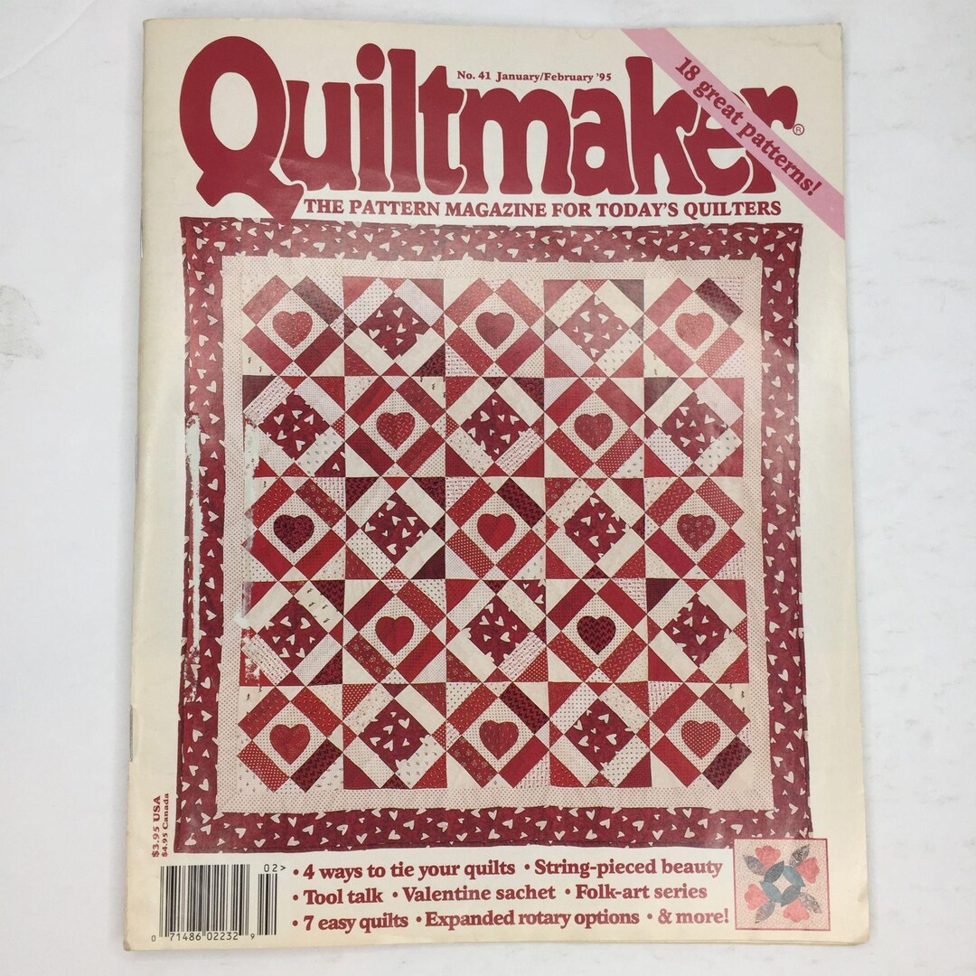 Vintage Quiltmaker Magazine Jan/feb 1995 No 41 Valentine 7 Patterns ...