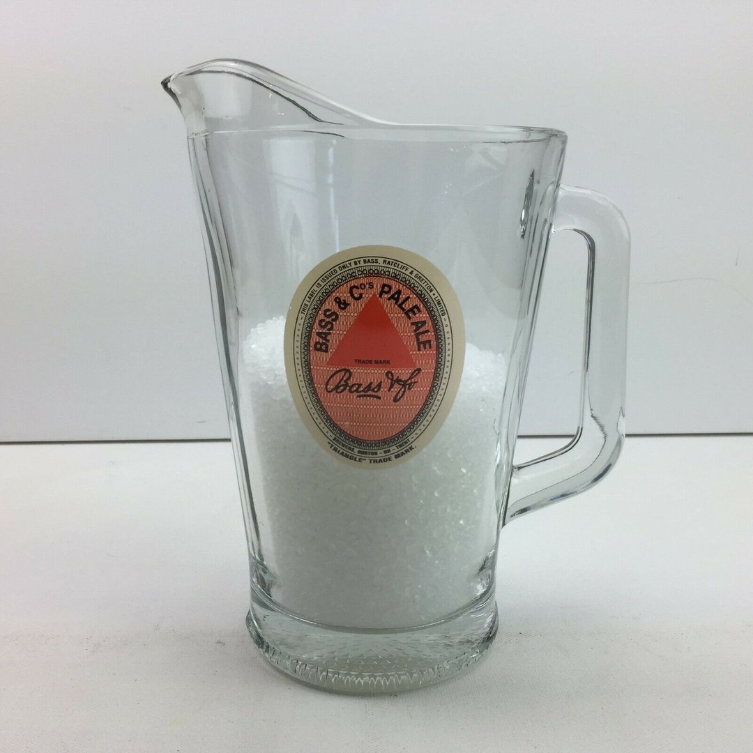 Bass & Cos Pale Ale Glass Beer Pitcher Ratcliff and Gretton Triangle ...