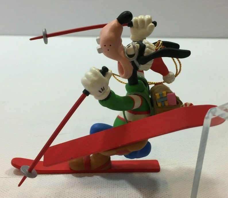 Vintage Groiler Disney Goofy Mickey Friends Ski Trip Christmas Ornament ...
