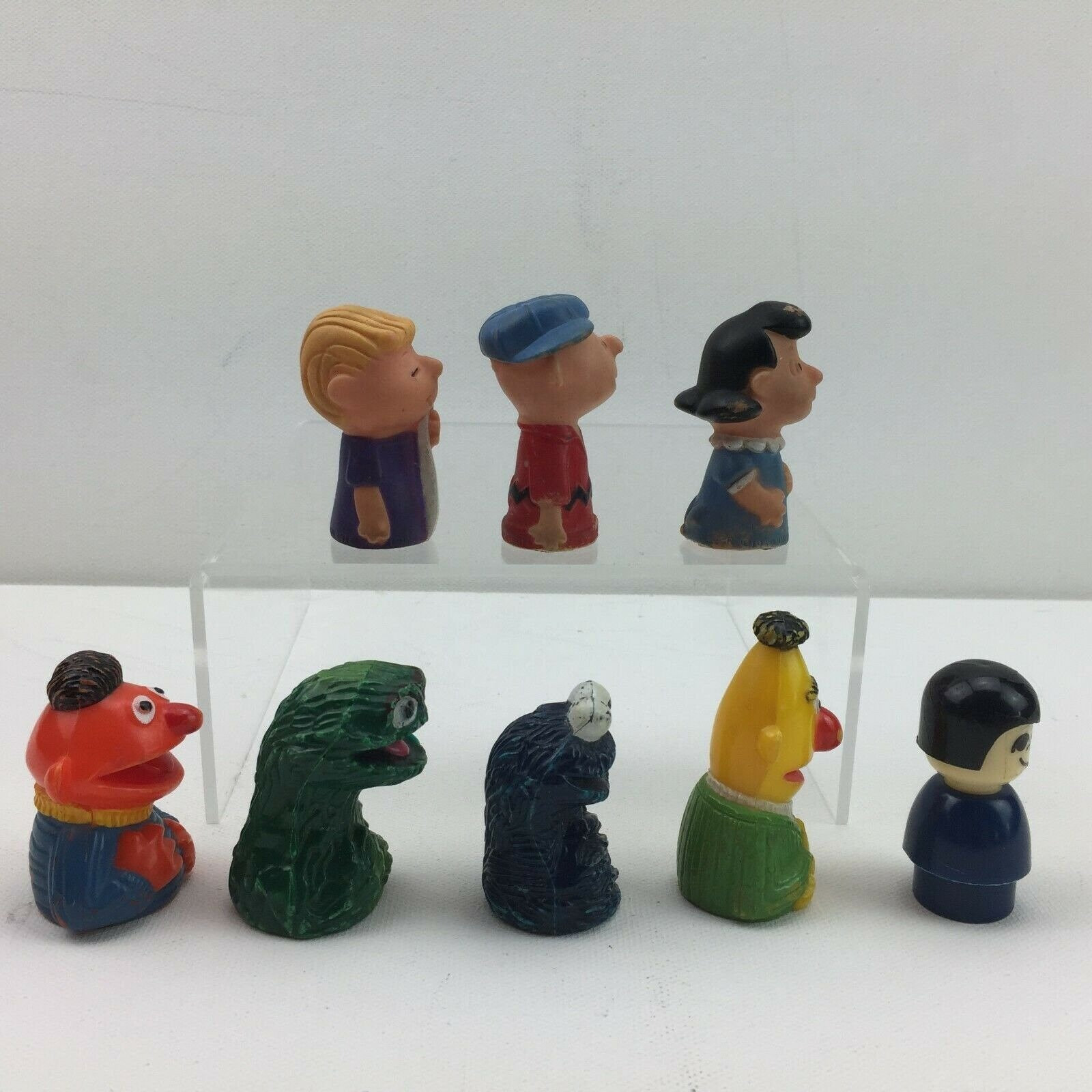 Vintage Sesame Street Peanuts Muppets Figures Finger Puppet Lot - Etsy