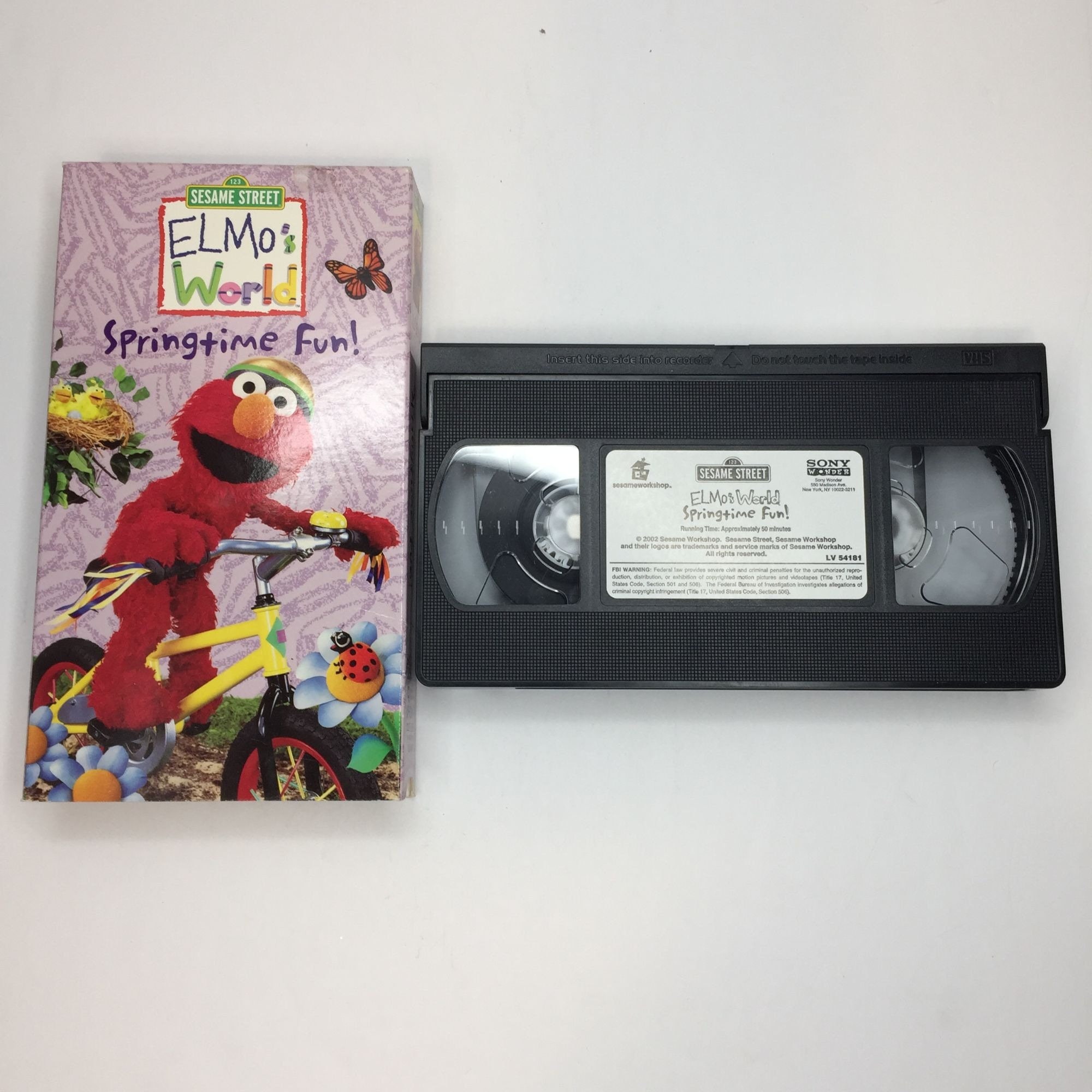 Vintage Set 3 VHS Tapes Sesame Street Elmo's World Springtime Fun Head ...