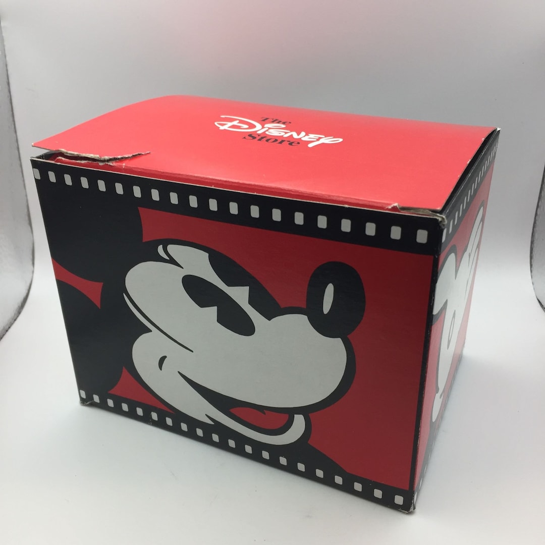 Vintage Disney Store Red Mickey Mouse 6x4.5x4.5 Cardboard Gift Box Film ...