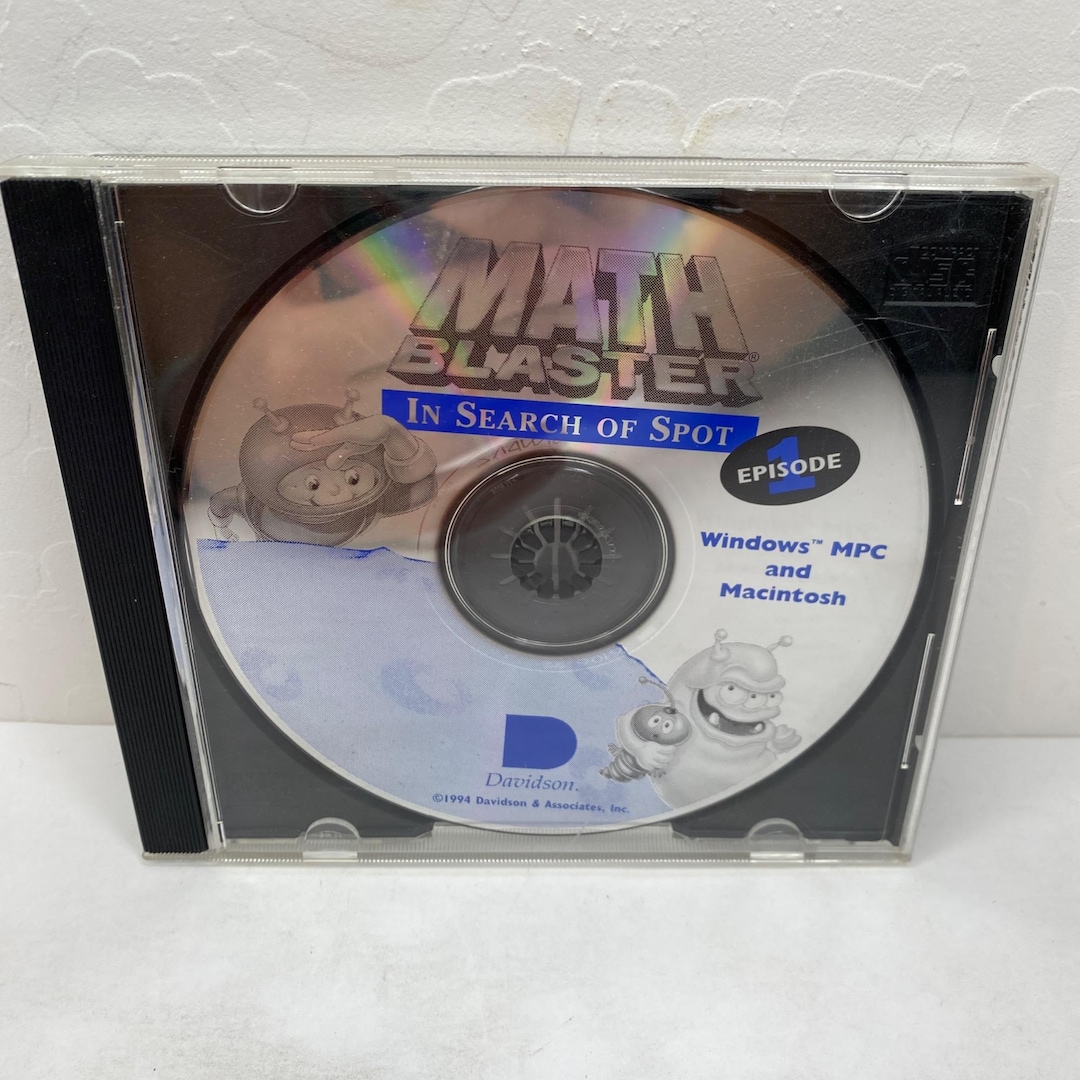 Vintage Math Blaster in Search of Spot Episode 1 CD-ROM Game Windows ...