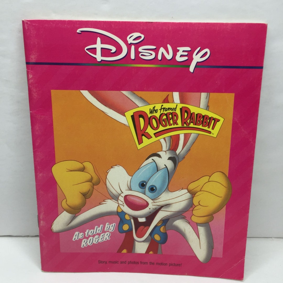 Vintage Disney Who Framed Roger Rabbit Story Book Music Photos Motion ...