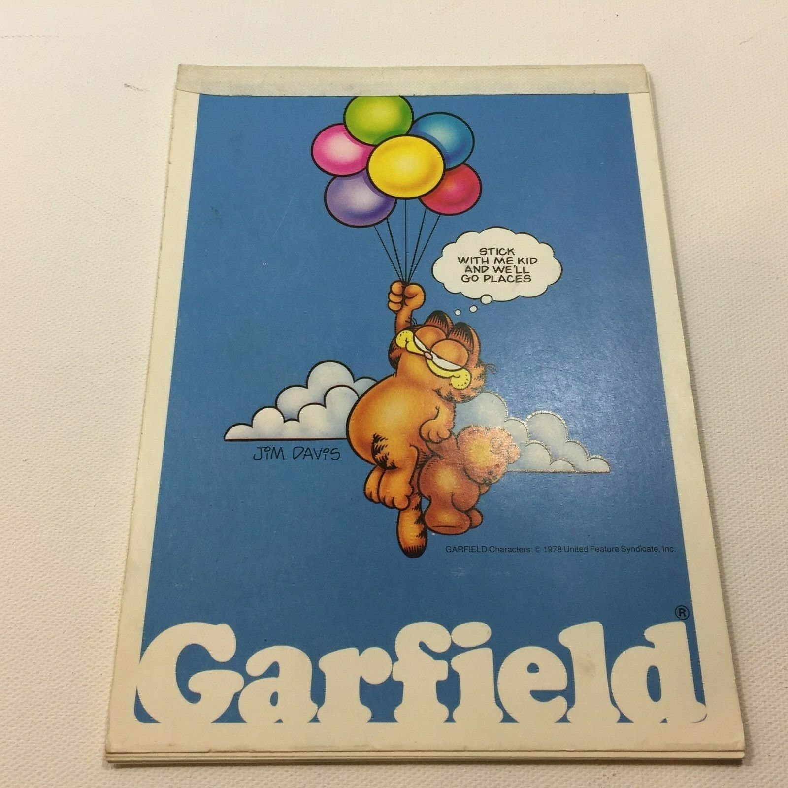 Vintage Garfield Writing Tablet Note Pads to Do Get Organized Lined ...