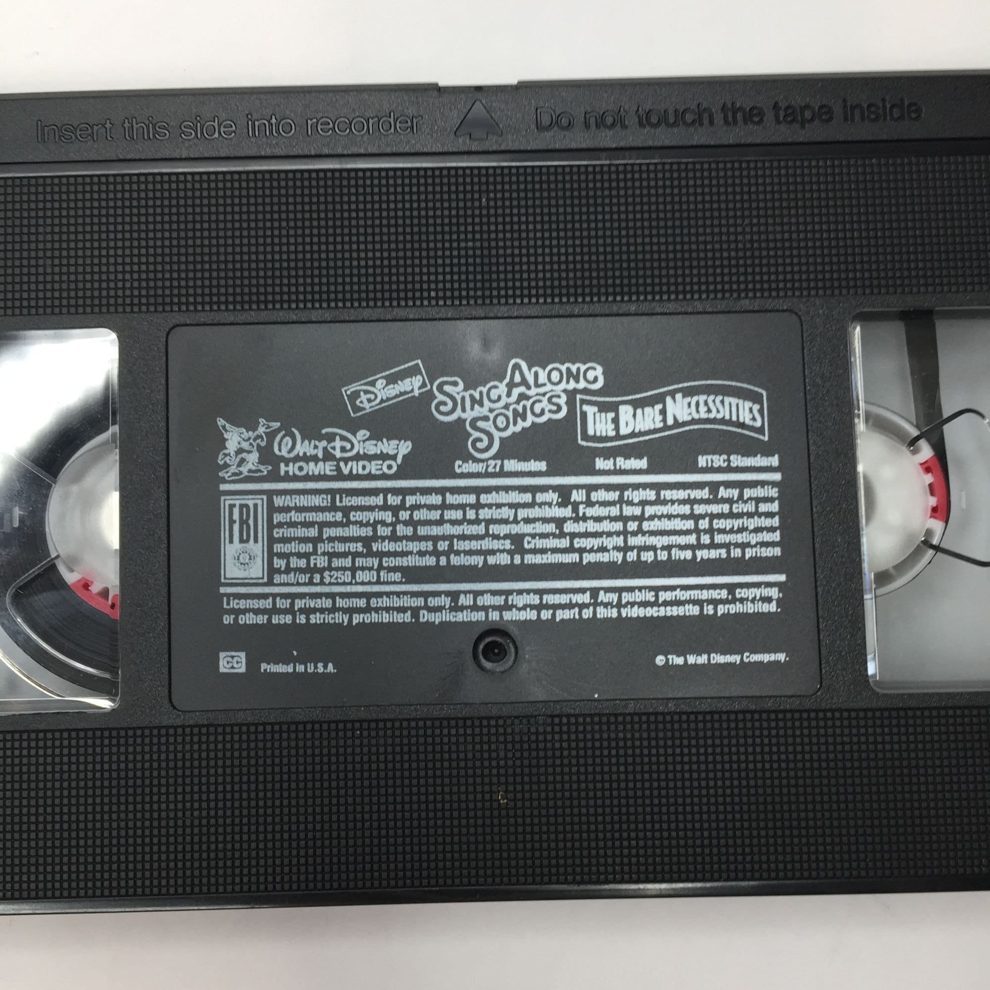 Vintage VHS Disney Sing Along Songs Jungle Book the Bare Necessities ...